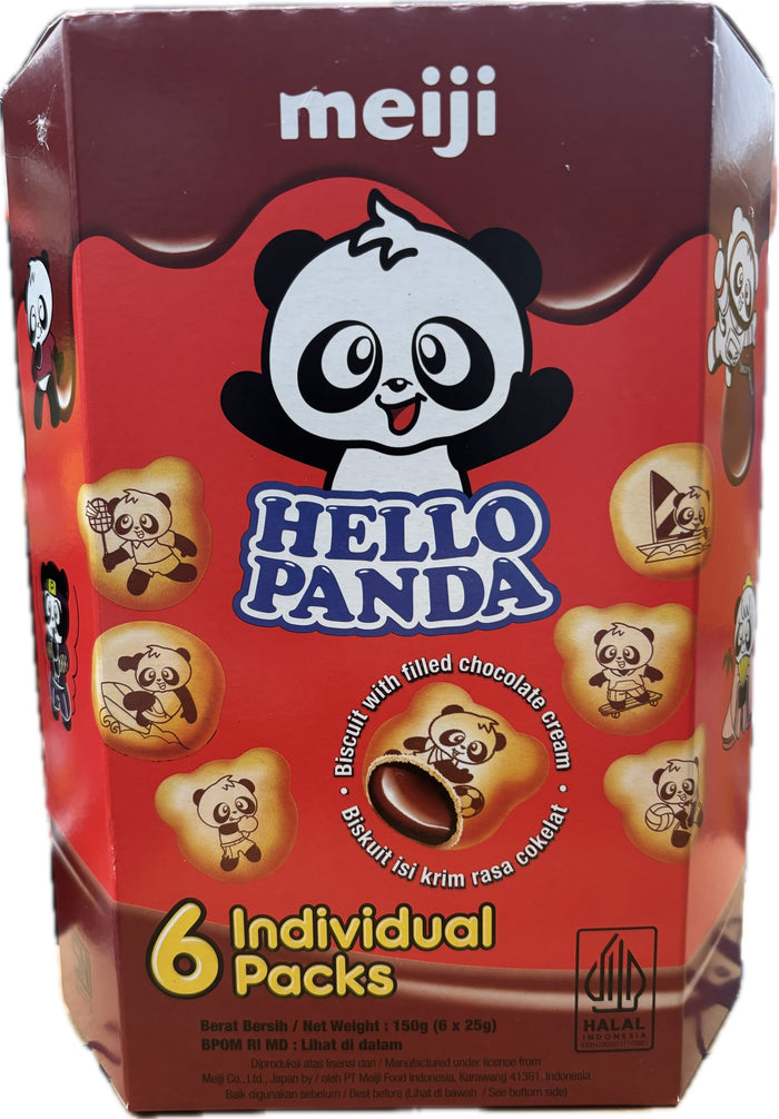 Meiji Hello Panda Chocolate Filled Biscuit 6-Pack