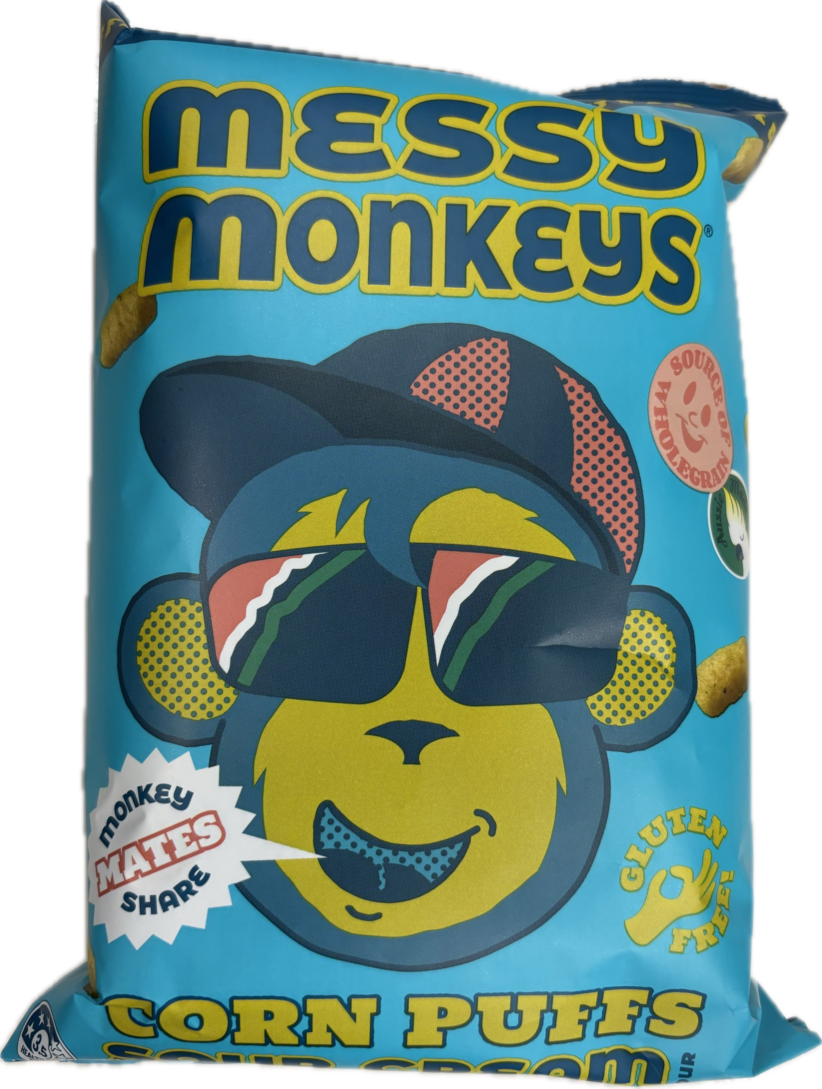 Messy Monkeys Corn Puff Sour Cream 80g
